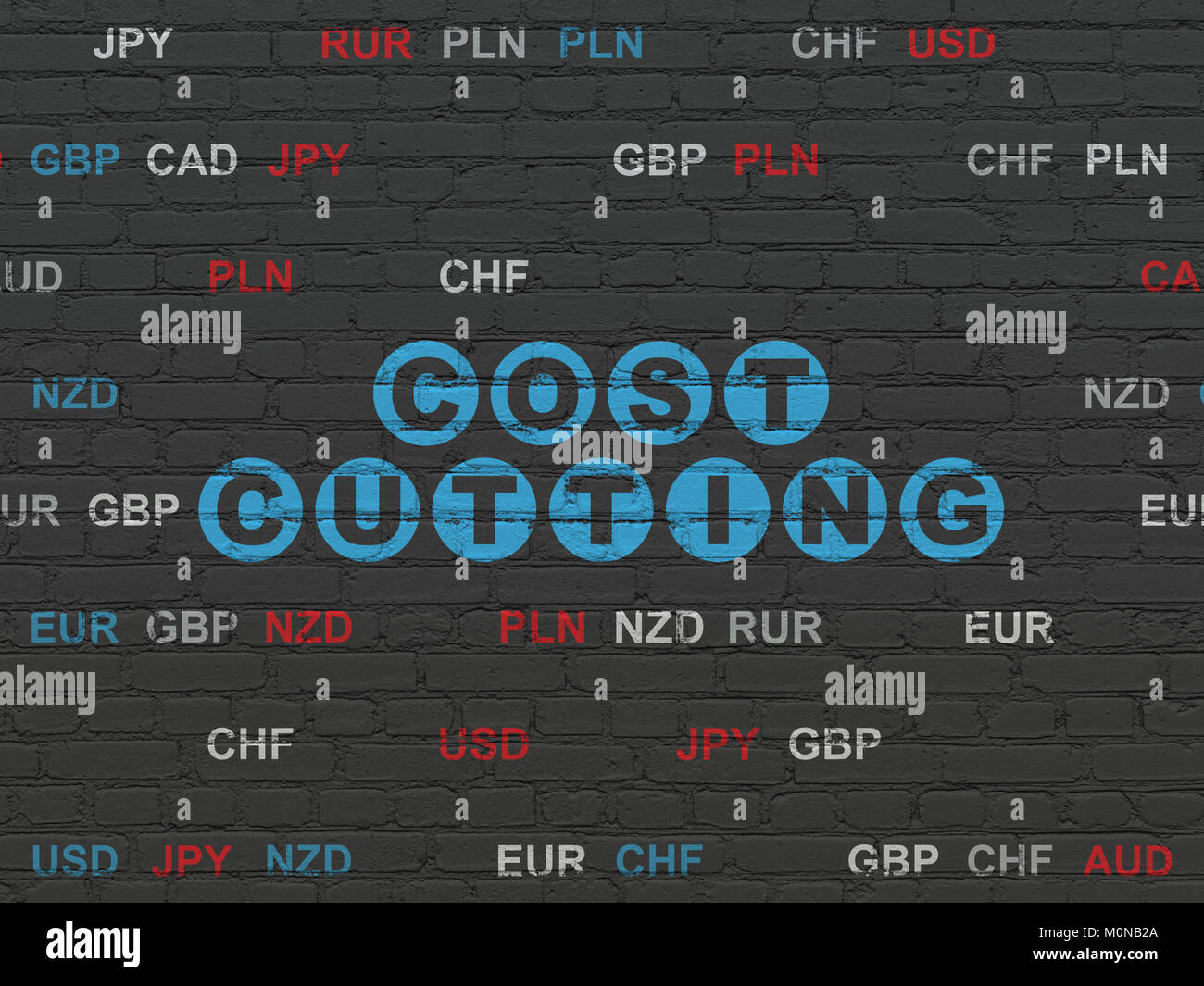 Finance concept: Cost Cutting on wall background Stock Photo - Alamy