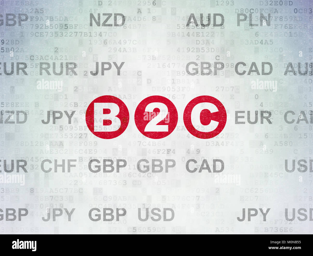 Finance concept: B2c on Digital Data Paper background Stock Photo - Alamy