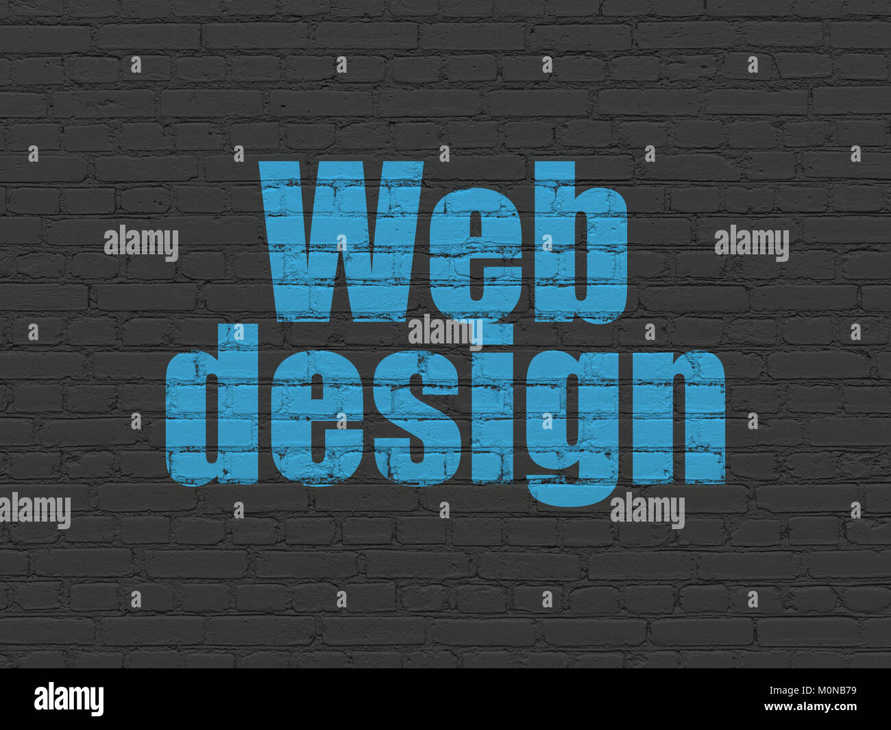 Web design concept: Web Design on wall background Stock Photo - Alamy