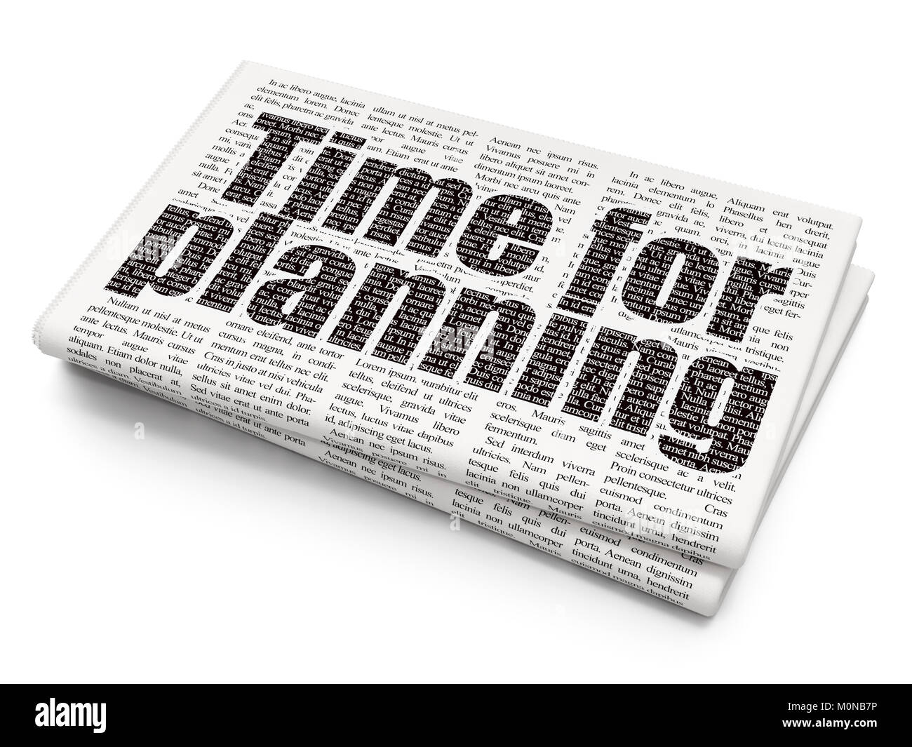 Timeline concept: Time for Planning on Newspaper background Stock Photo ...