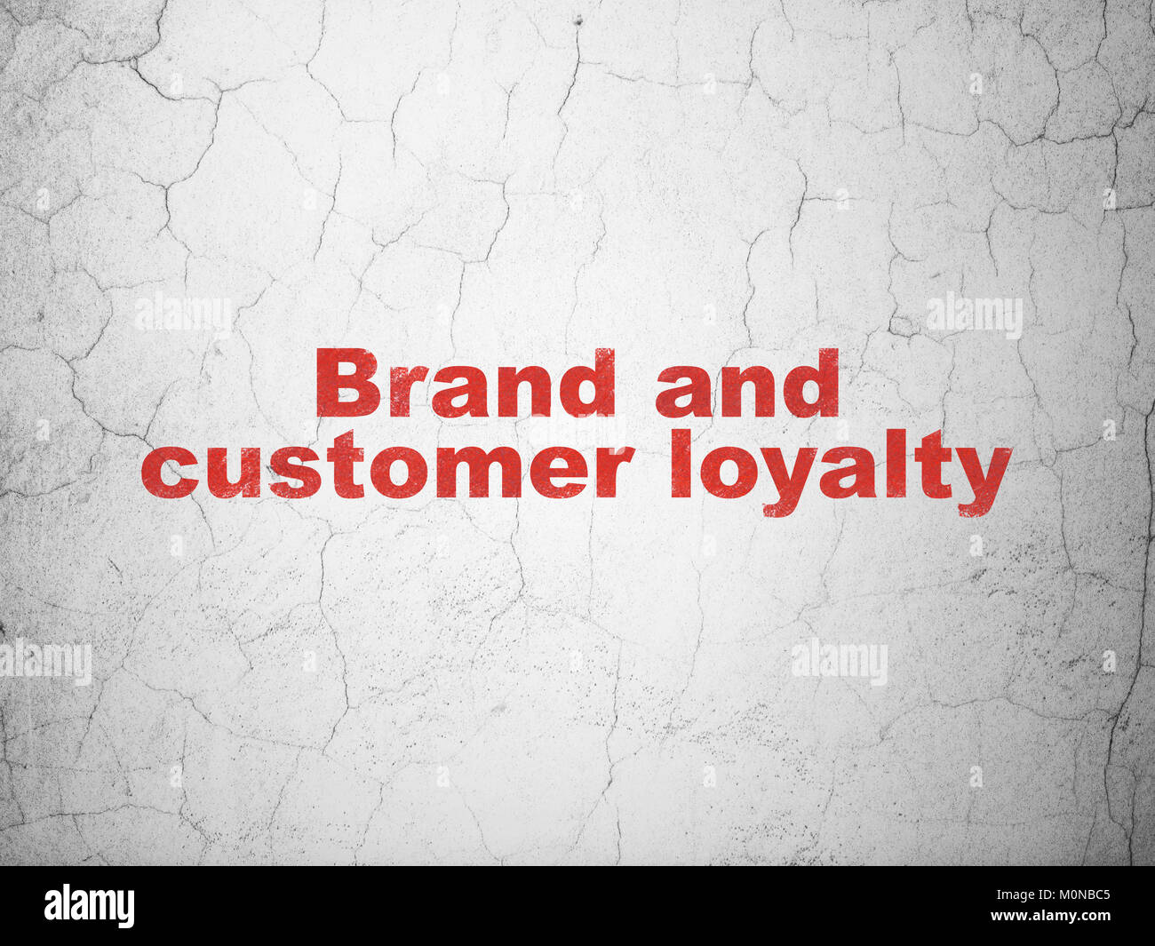 Advertising concept: Brand and Customer loyalty on wall background ...