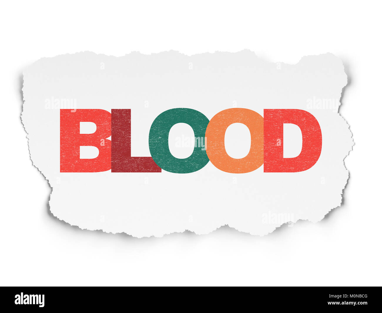 Medicine concept: Blood on Torn Paper background Stock Photo - Alamy