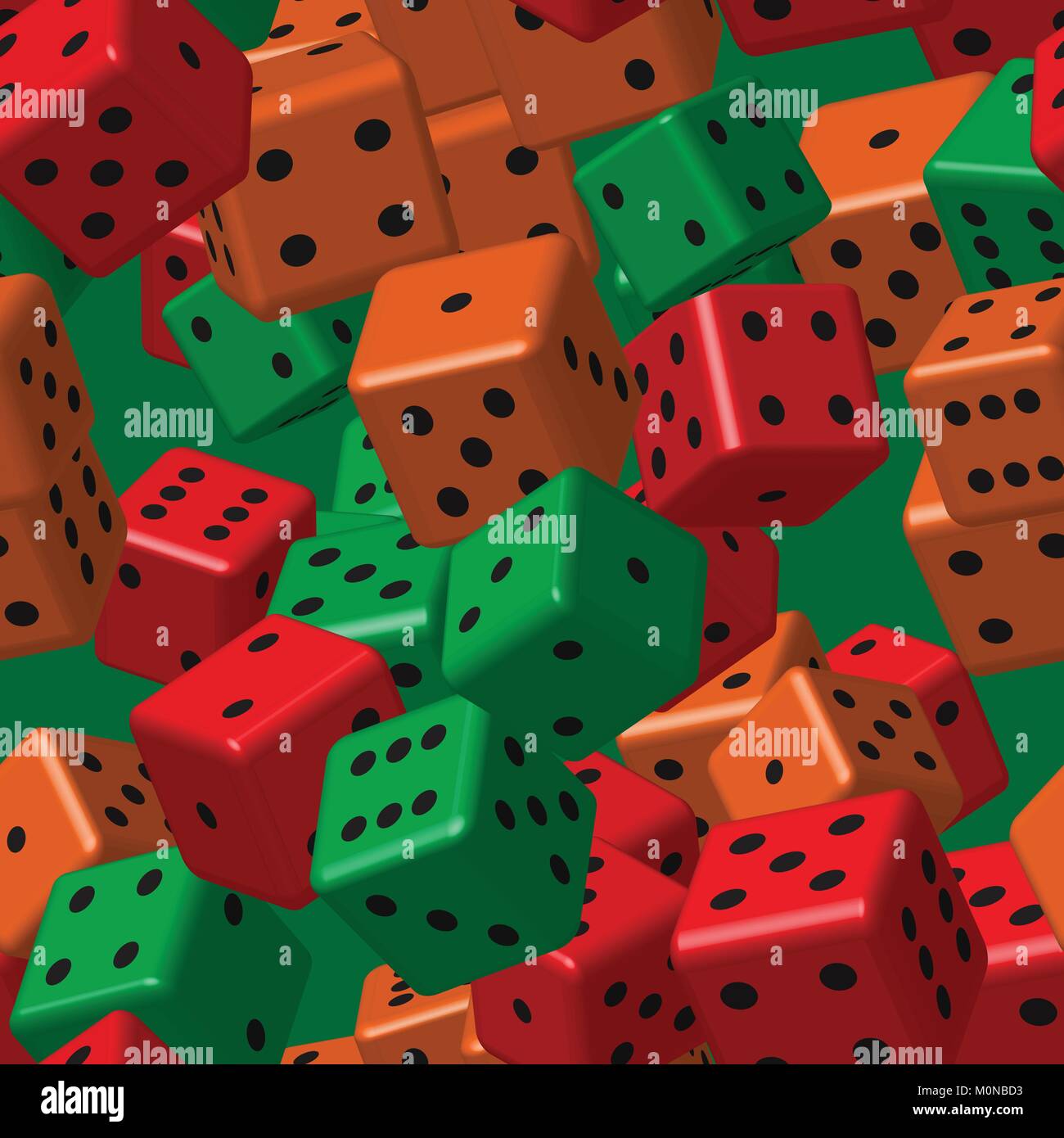 Red Orange Green Dice Seamless Pattern Stock Vector Image & Art - Alamy