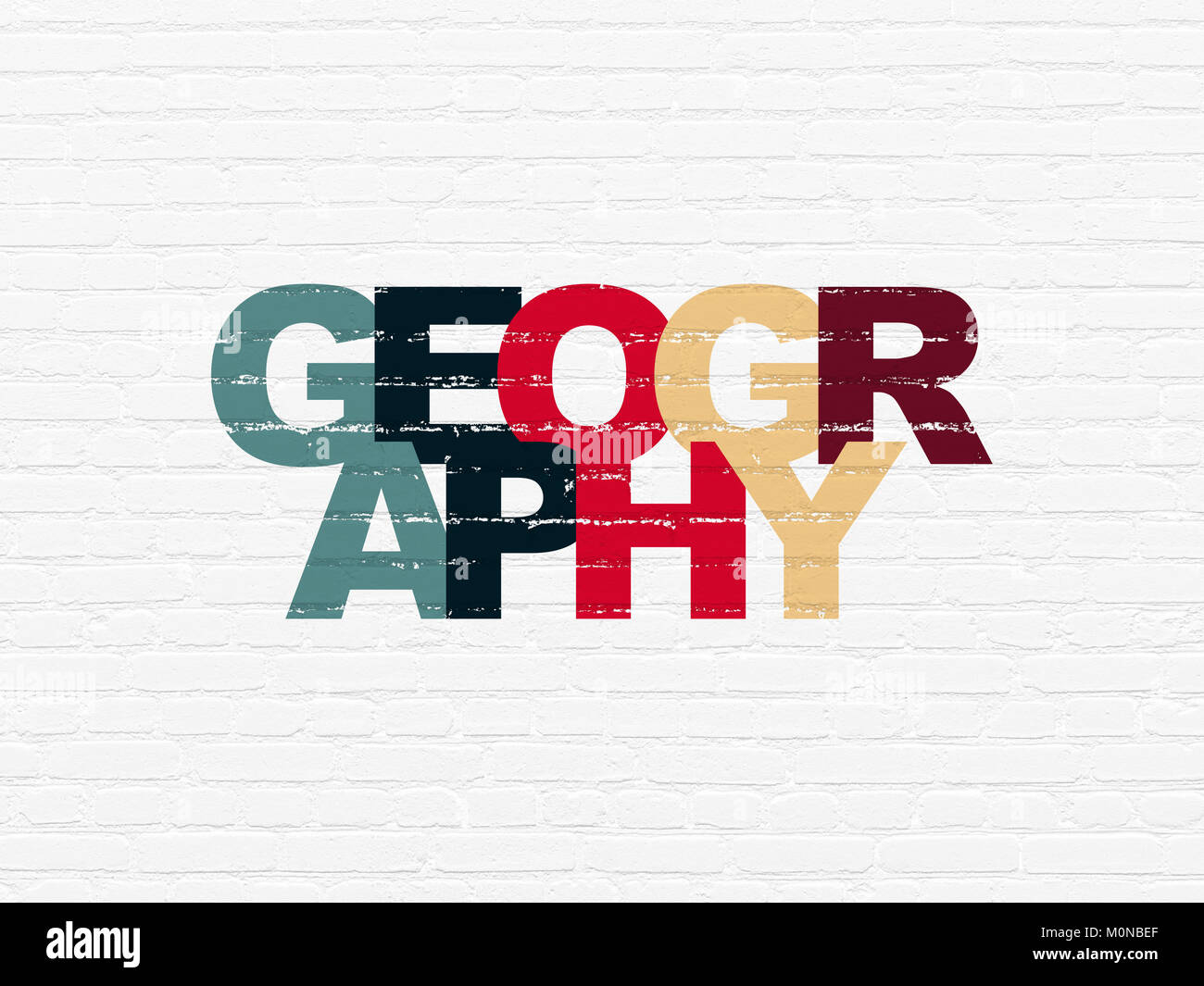 Science concept: Geography on wall background Stock Photo - Alamy