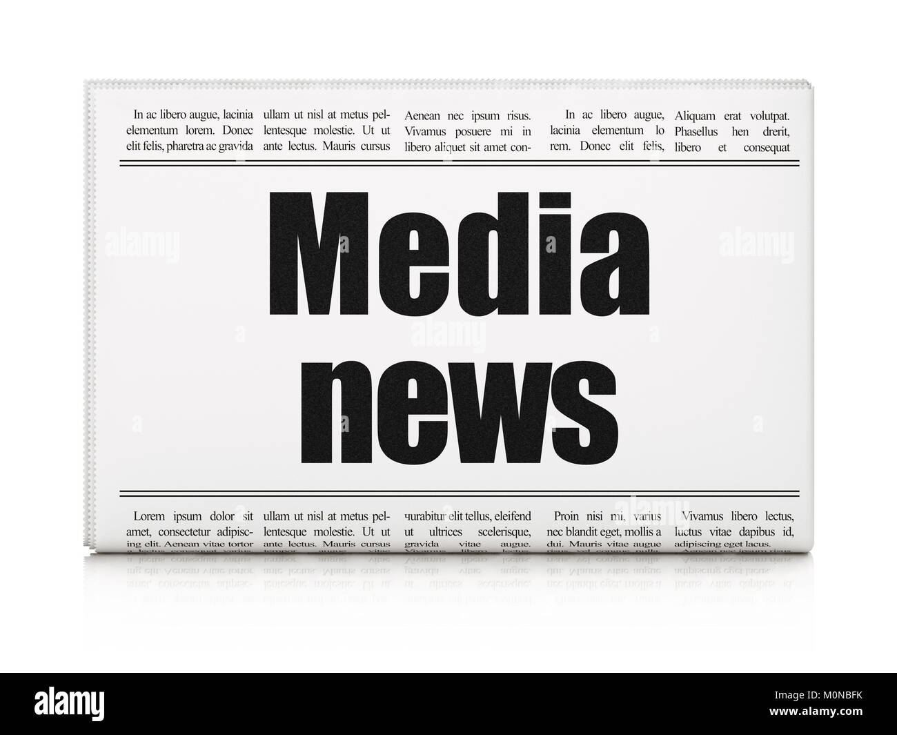 News concept: newspaper headline Media News Stock Photo - Alamy