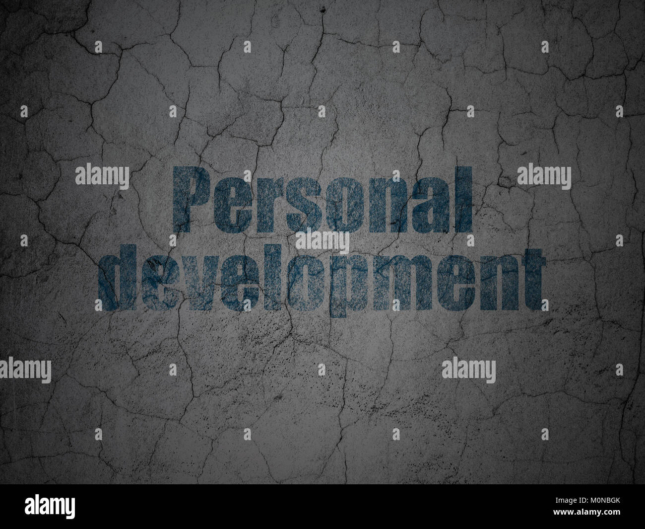 Studying concept: Personal Development on grunge wall background Stock ...