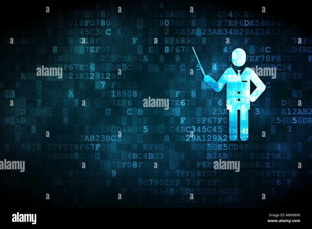 Learning concept: Teacher on digital background Stock Photo - Alamy