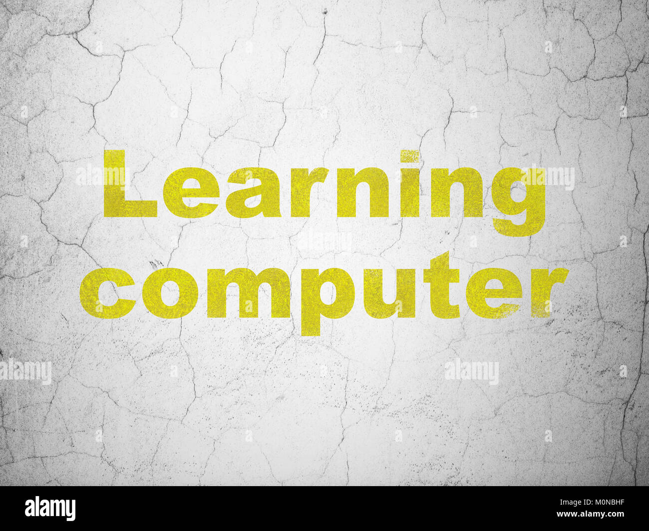 Studying concept: Learning Computer on wall background Stock Photo - Alamy