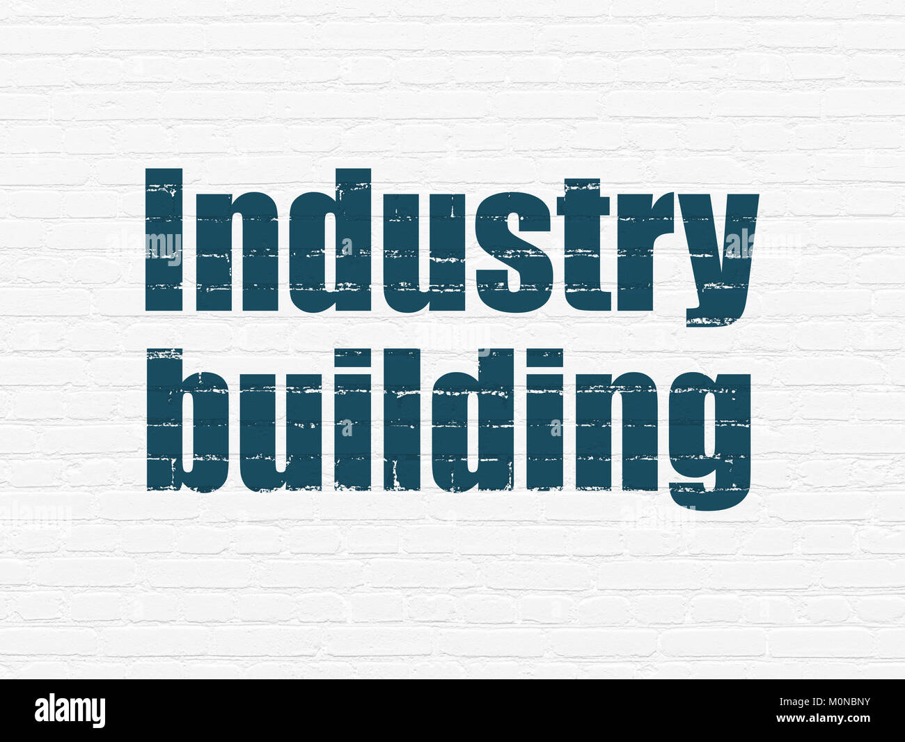 Industry concept: Industry Building on wall background Stock Photo - Alamy