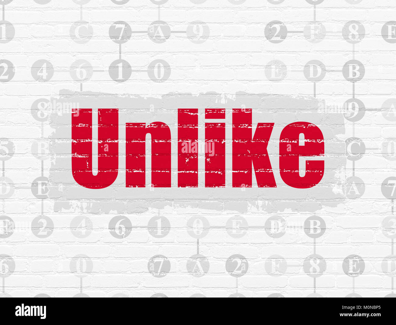 Social media concept: Unlike on wall background Stock Photo - Alamy