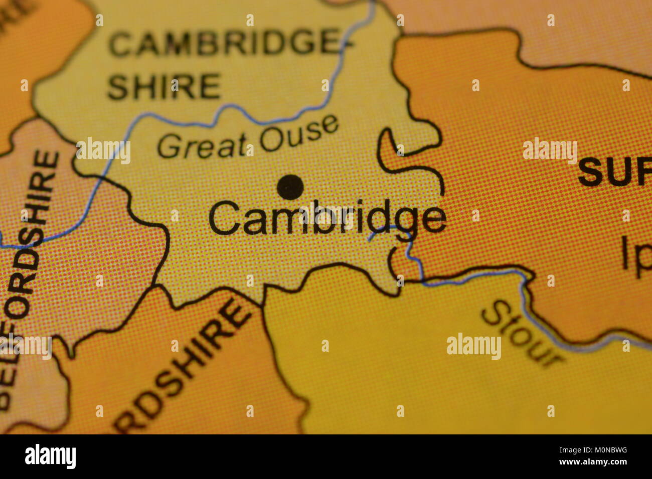 City name on the map Stock Photo - Alamy