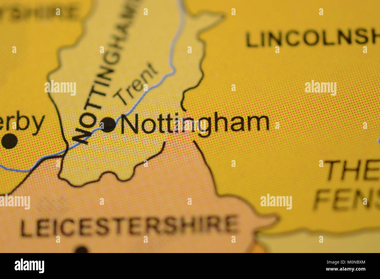 City name on the map Stock Photo - Alamy