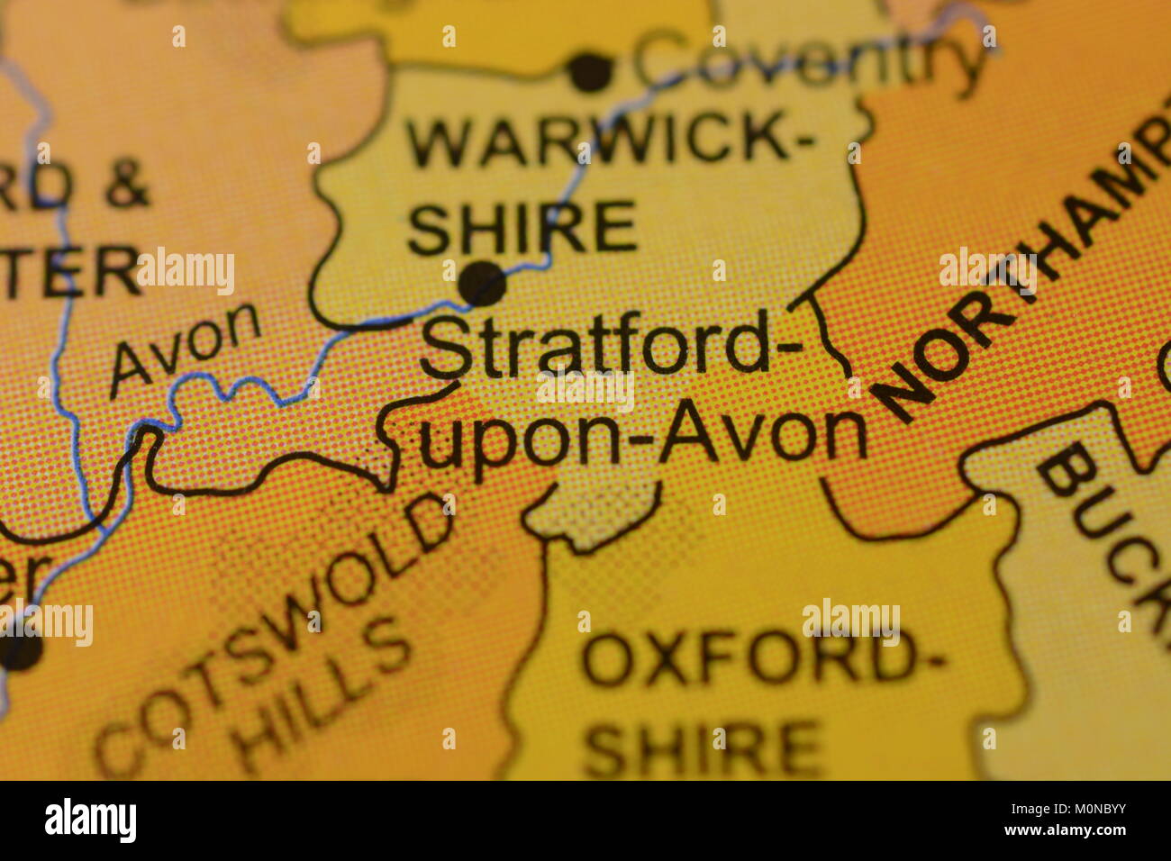 City name on the map Stock Photo - Alamy