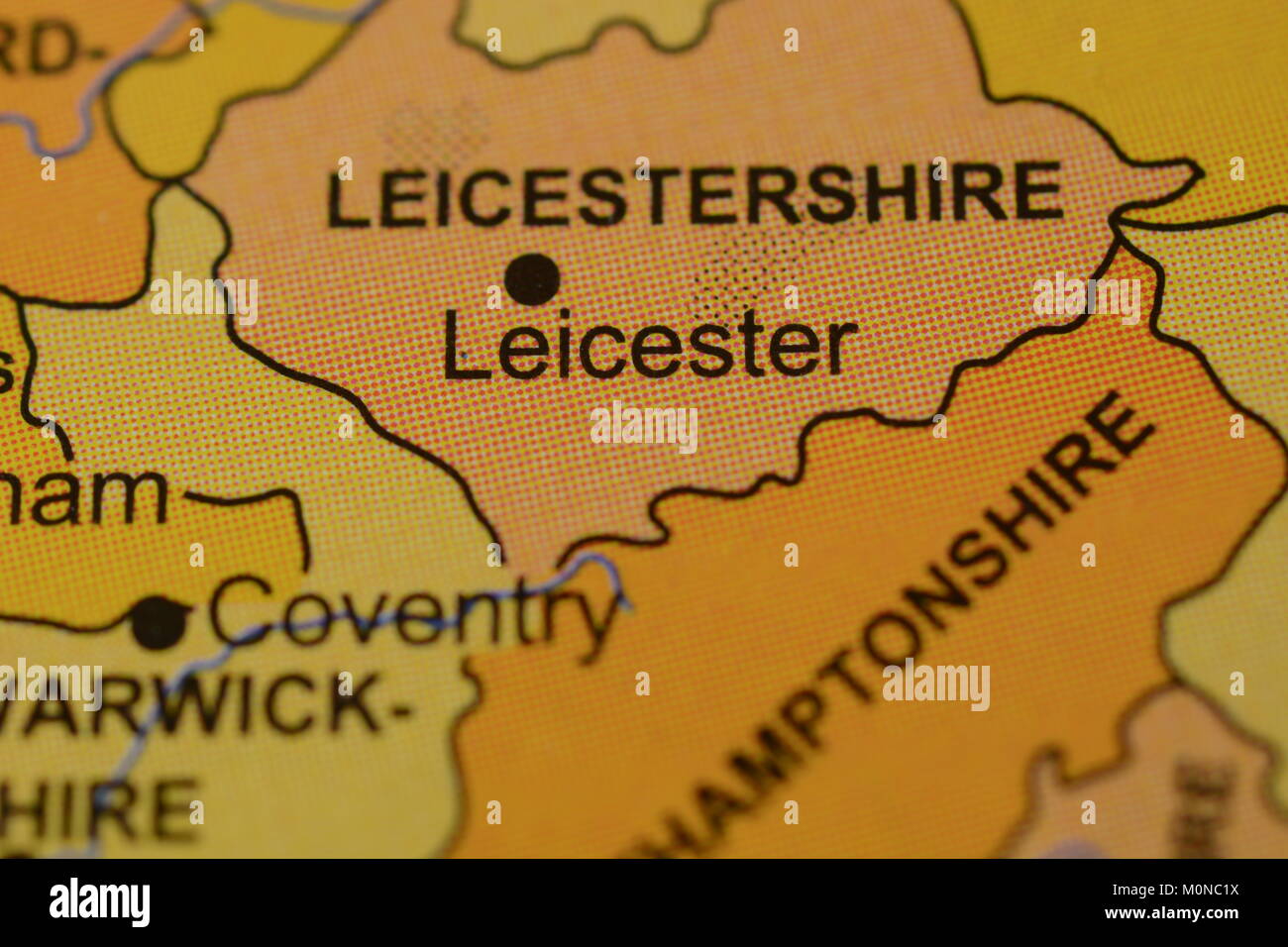 City name on the map Stock Photo - Alamy