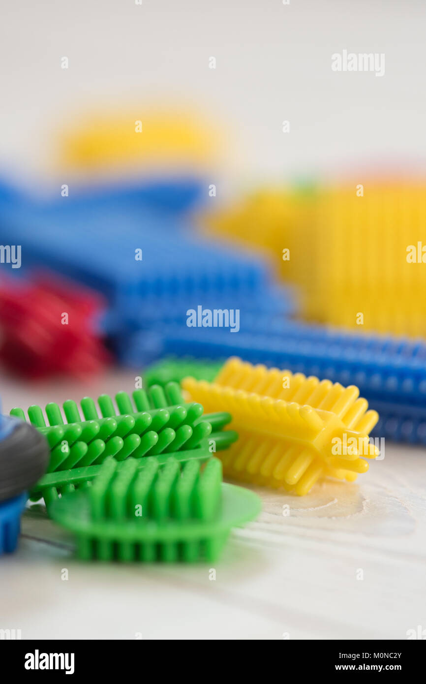Stickle Bricks - A still life of a children's plastic construction toy ...