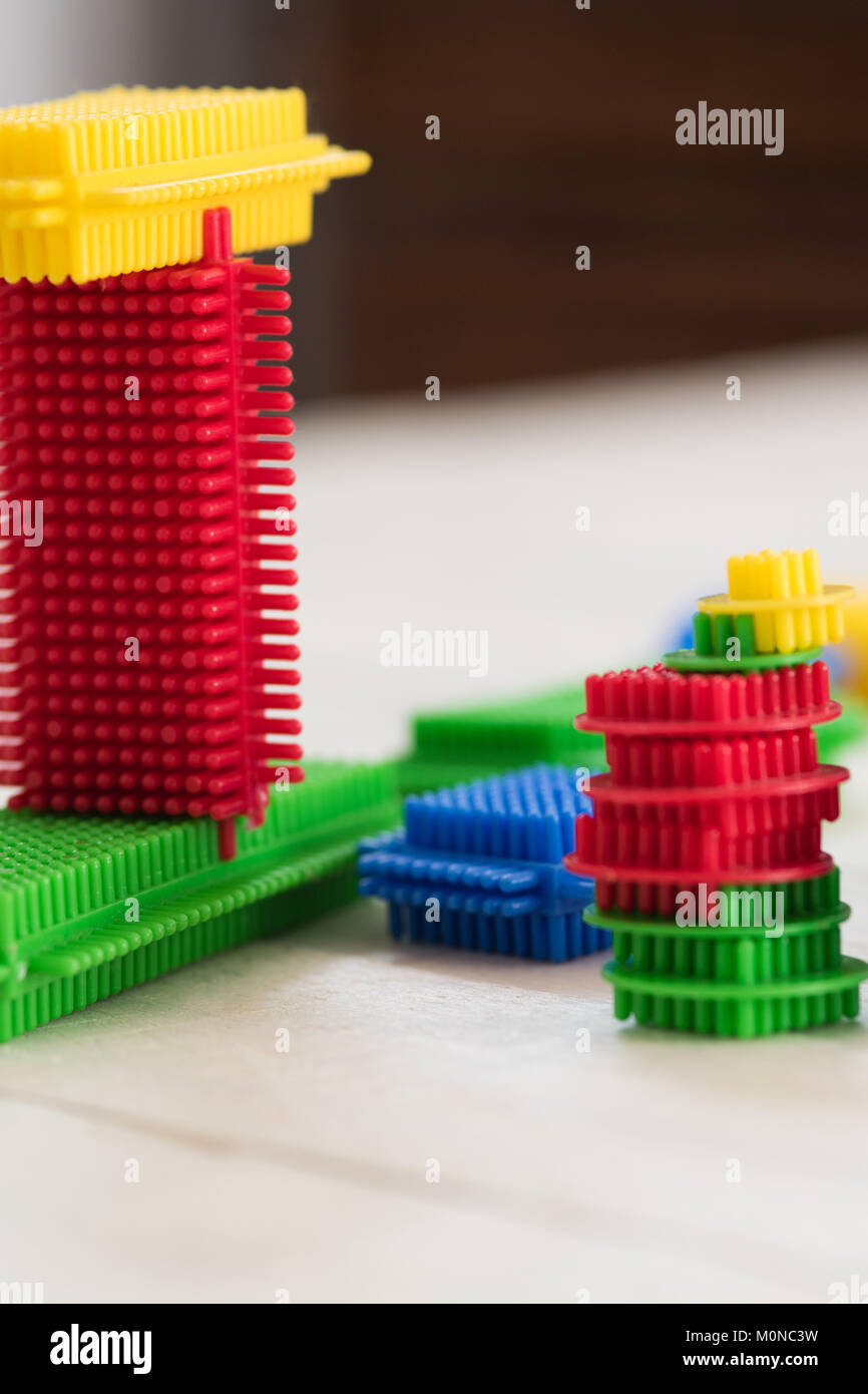 Stickle Bricks - A still life of a children's plastic construction toy ...