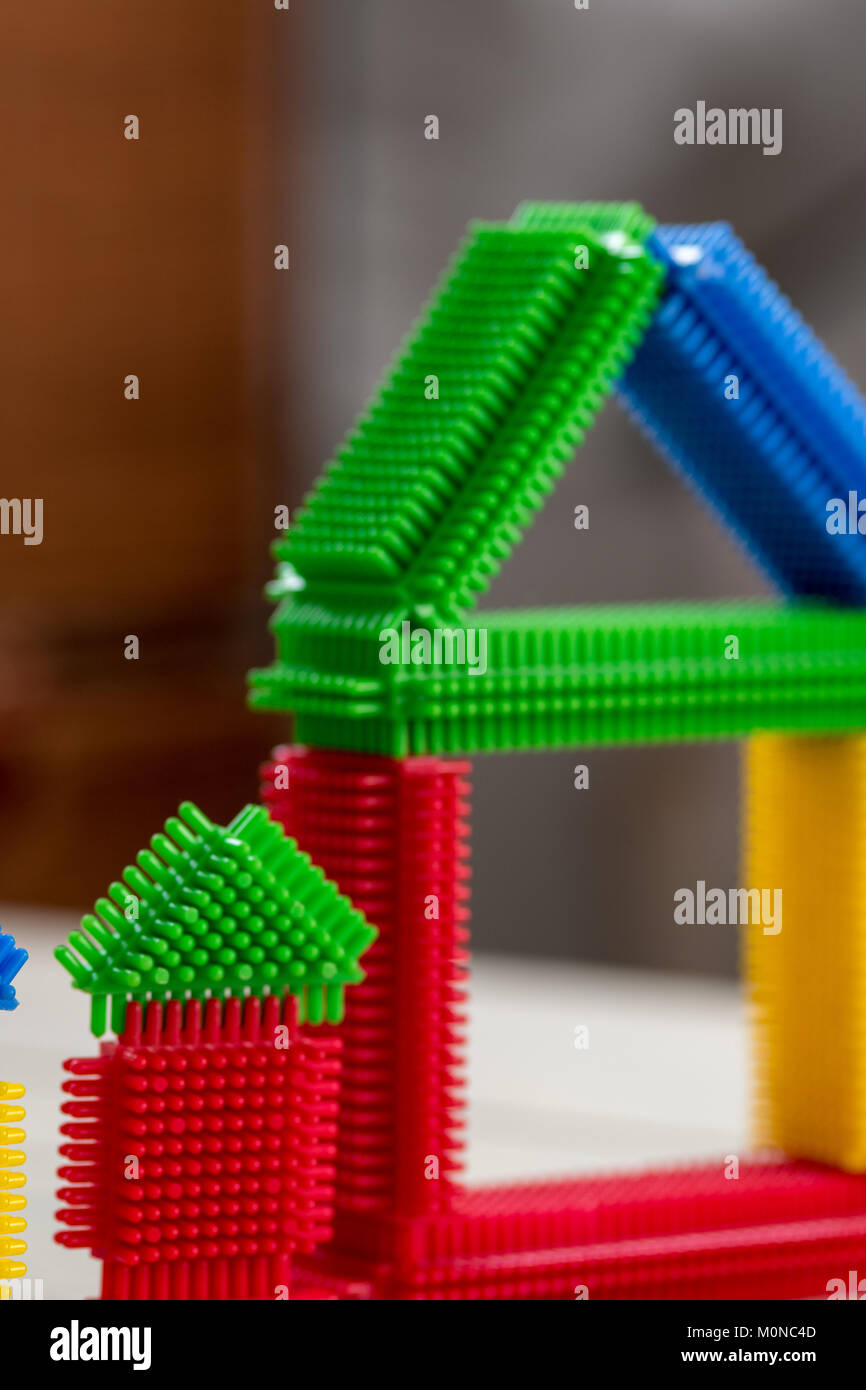 Stickle Bricks - A still life of a children's plastic construction toy ...