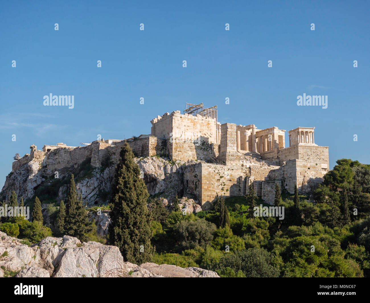 part of an ancient Greek temple in Acropolis hill Stock Photo - Alamy