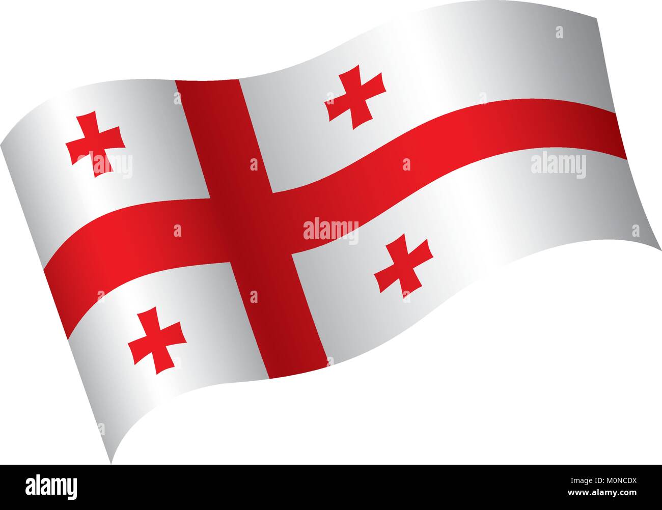 Georgia flag, vector illustration Stock Vector Image & Art - Alamy