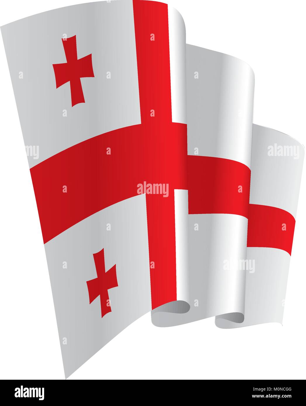 Georgia flag, vector illustration Stock Vector Image & Art - Alamy