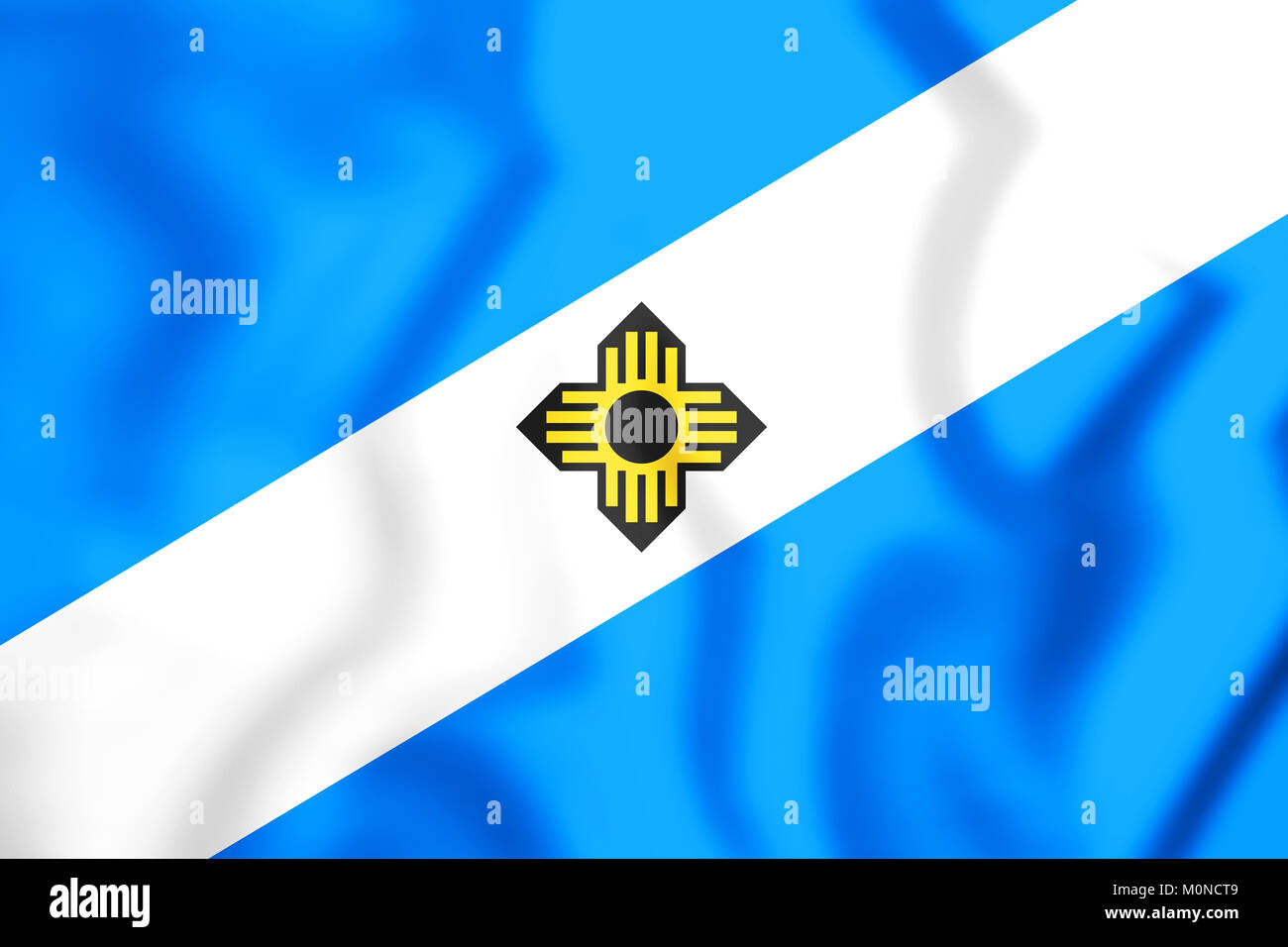 3D Flag of Madison (Wisconsin), USA. 3D Illustration Stock Photo - Alamy