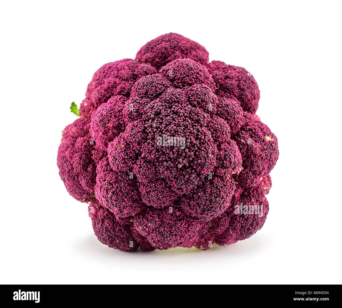 Purple cauliflower closeup isolated on the white background Stock Photo ...