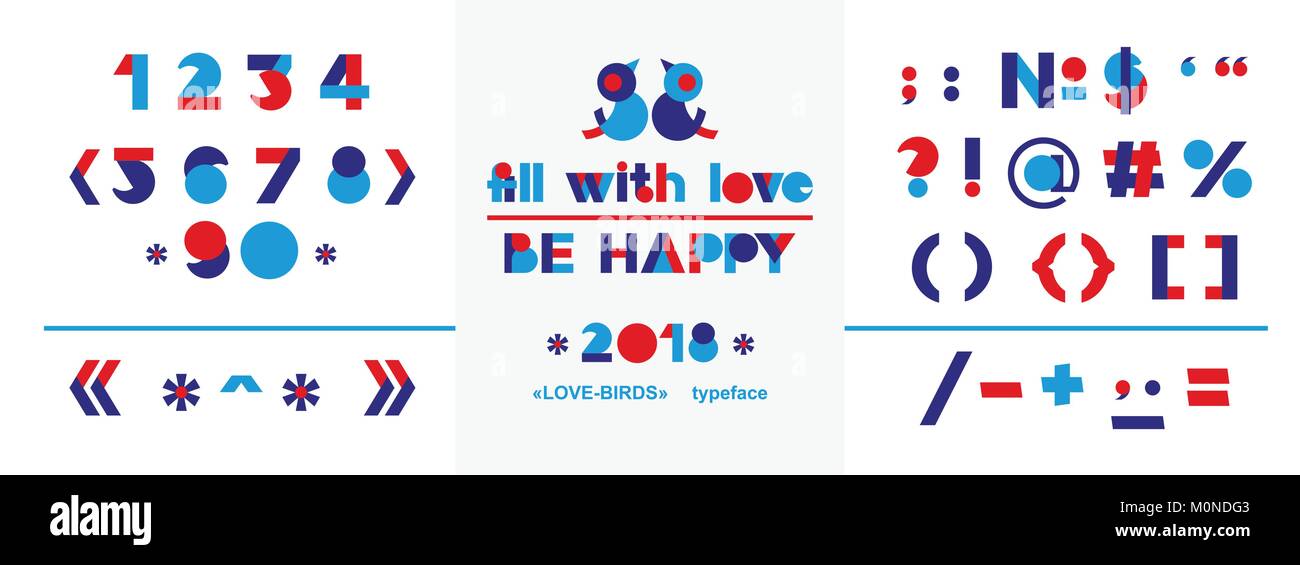 Beautiful abstract poster with colorful alphabet. Trendy geometric ...