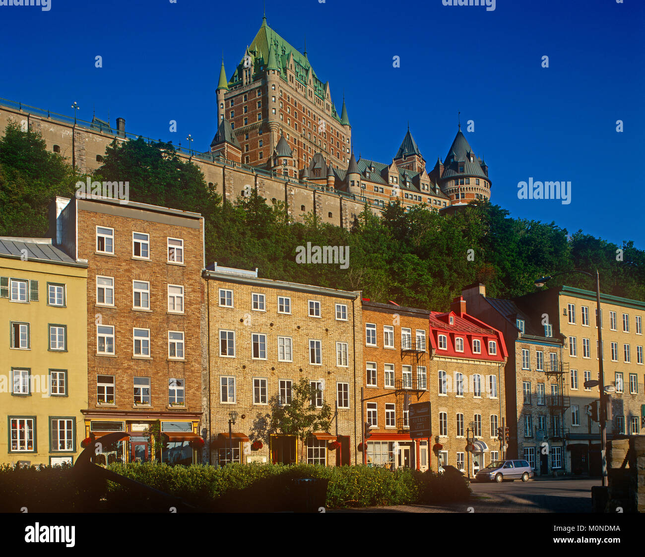 Le Chateau Frontenac overlooking Quebec city, Quebec, Canada Stock ...