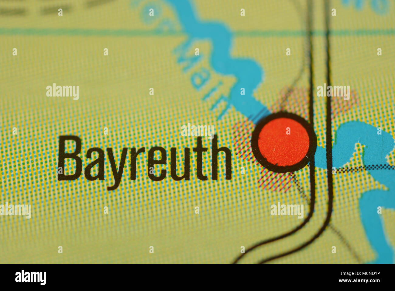 City name on the map Stock Photo - Alamy