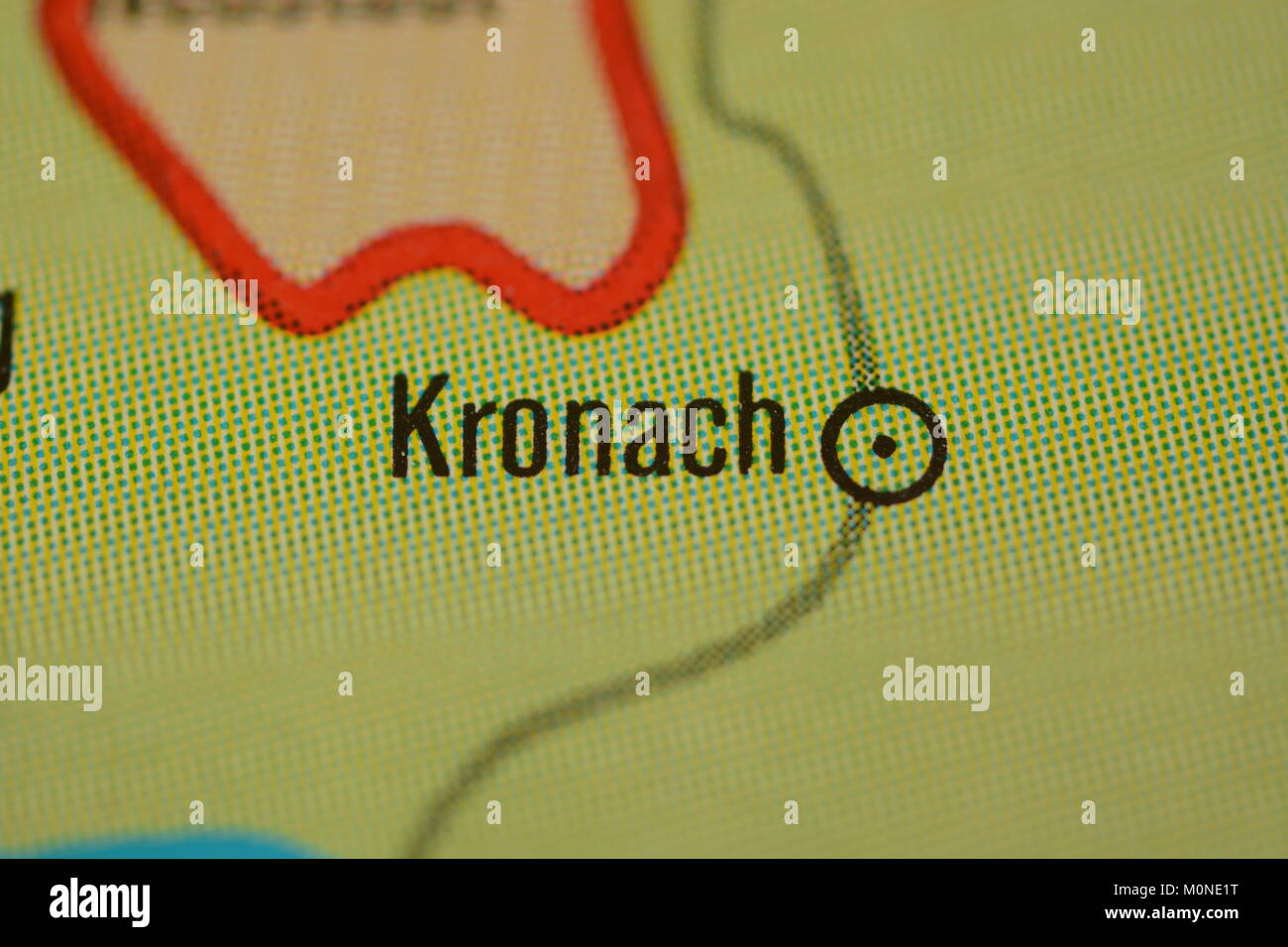 City name on the map Stock Photo - Alamy