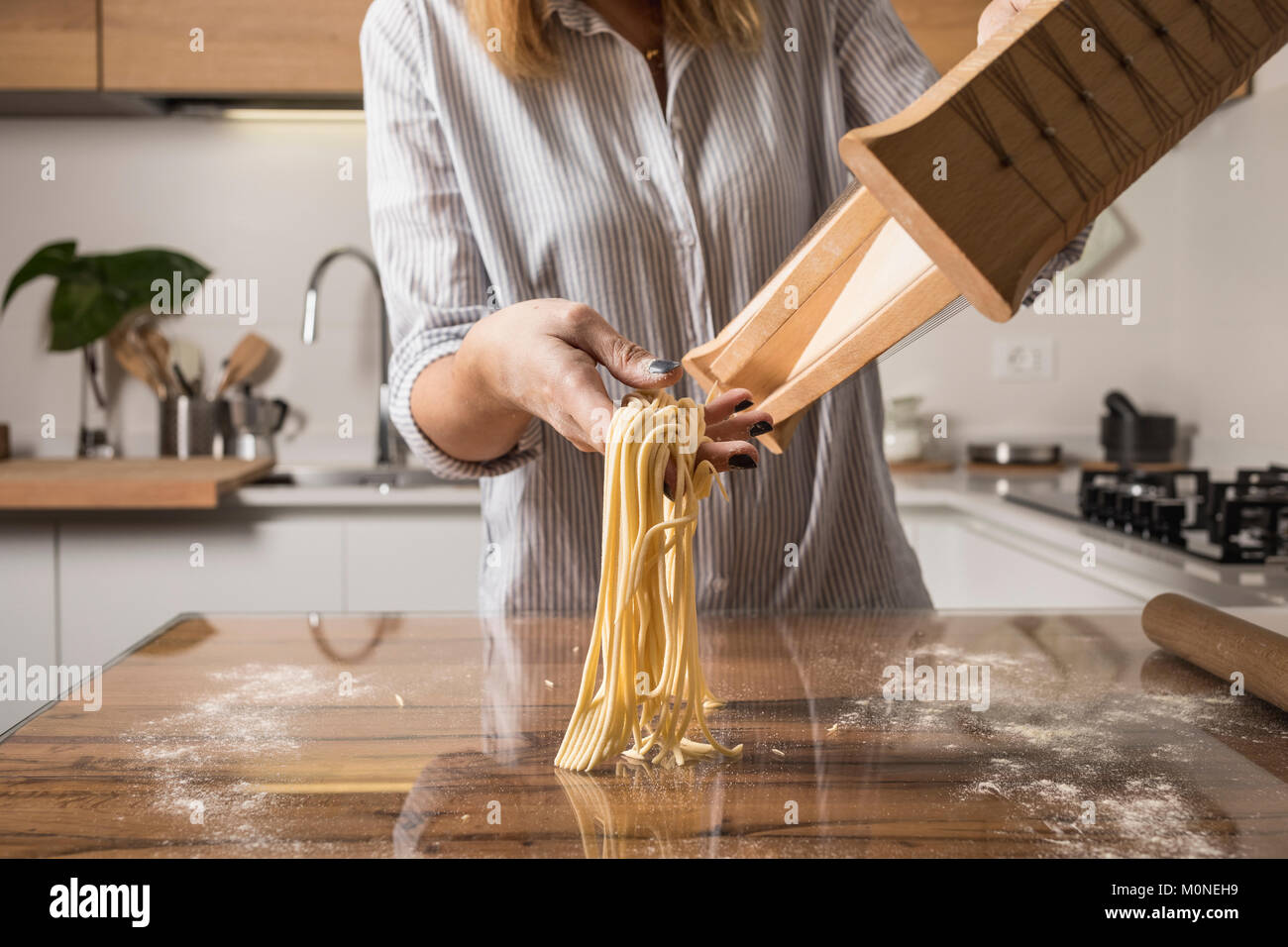 Home made Pasta Stock Photo - Alamy
