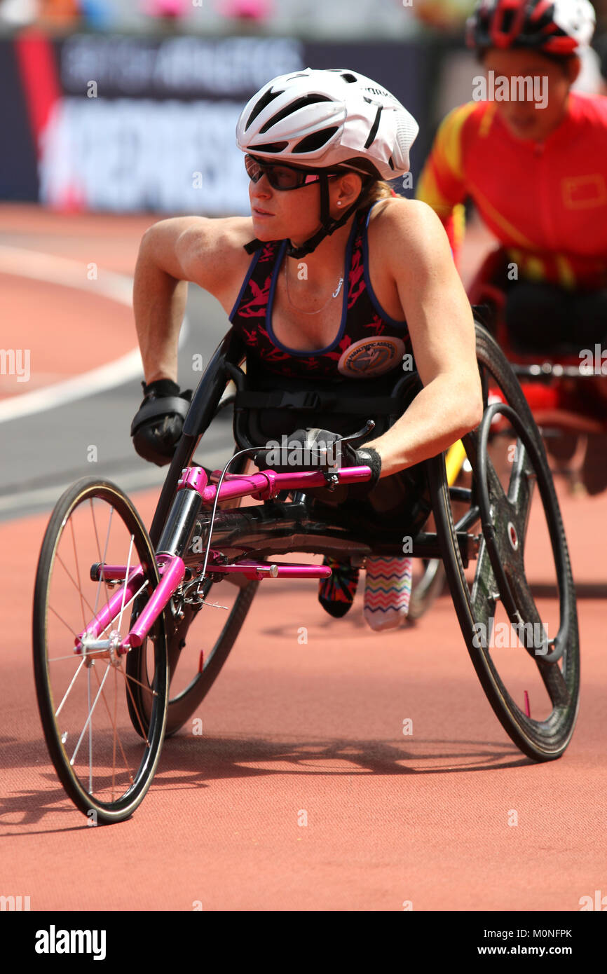 Jessica Cooper LEWIS of Bermuda in the Women's 400m T53 heats at the ...