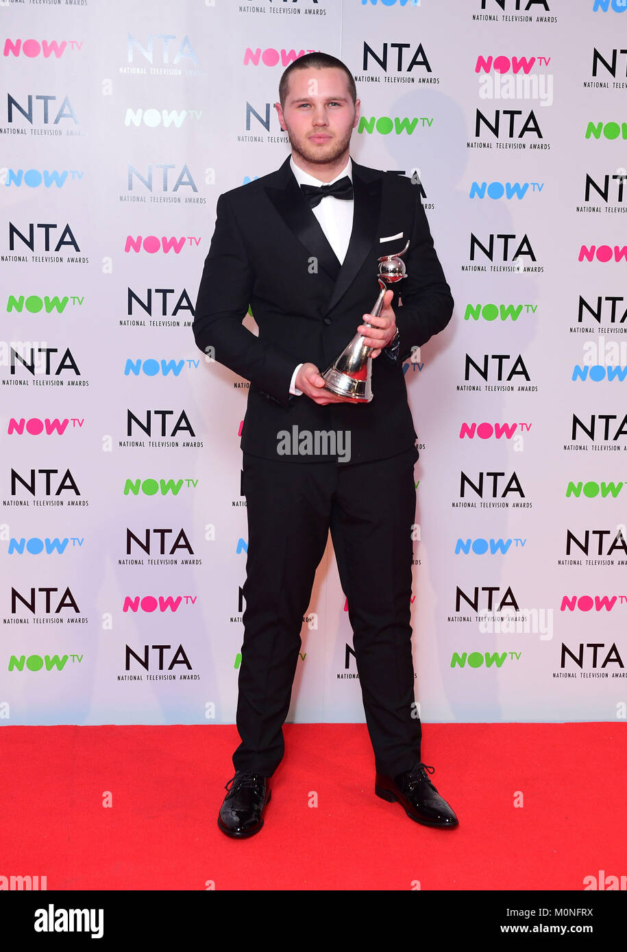 Danny Walters in the Press Room at the National Television Awards 2018 ...