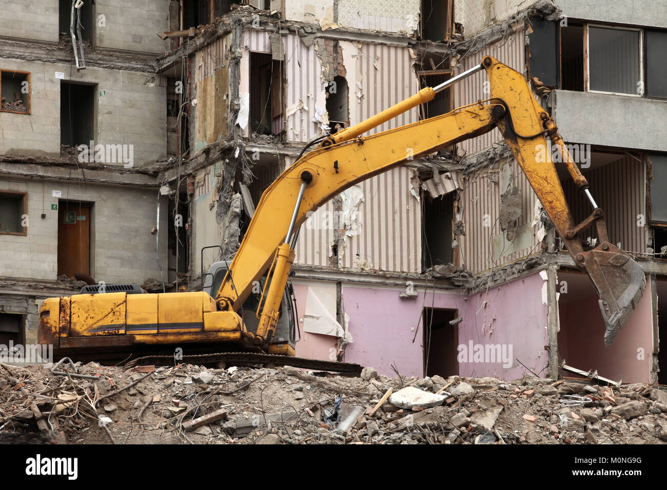 demolition of old buildings for new construction Stock Photo - Alamy
