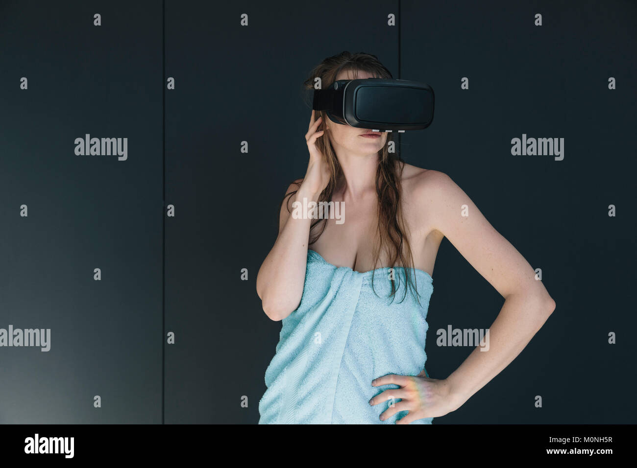 Woman wearing glasses augmented hi-res stock photography and images - Alamy