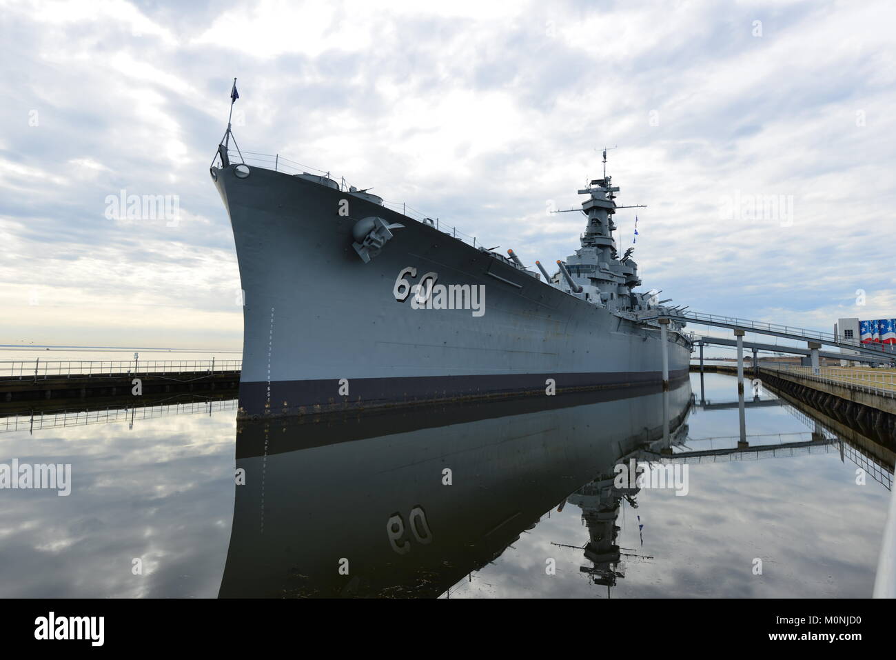 USS Alabama a Dakota class Battleship Stock Photo - Alamy