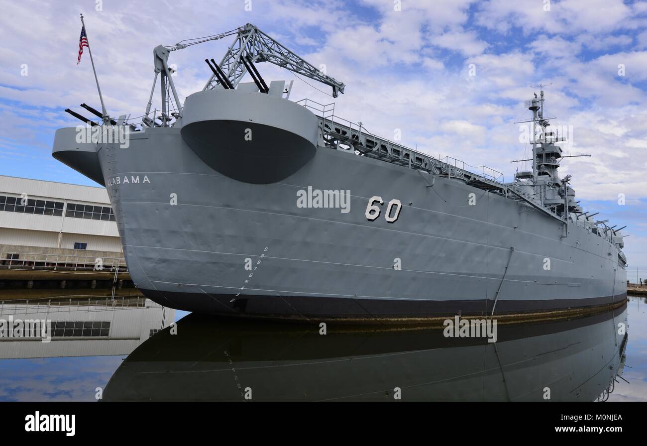 USS Alabama a Dakota class Battleship Stock Photo - Alamy