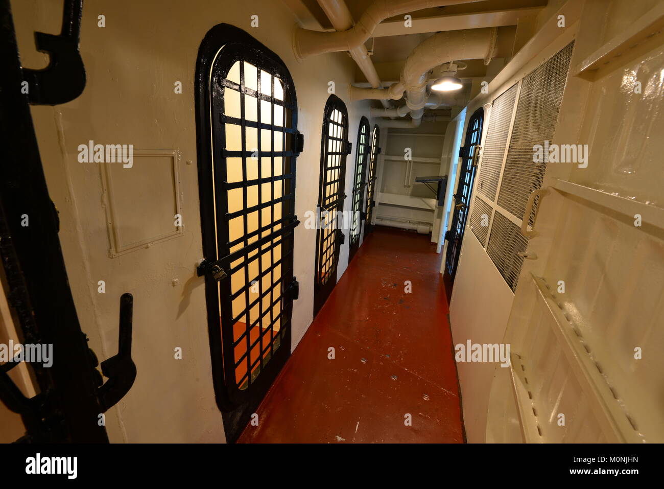 The Brig of an American Battleship Stock Photo - Alamy