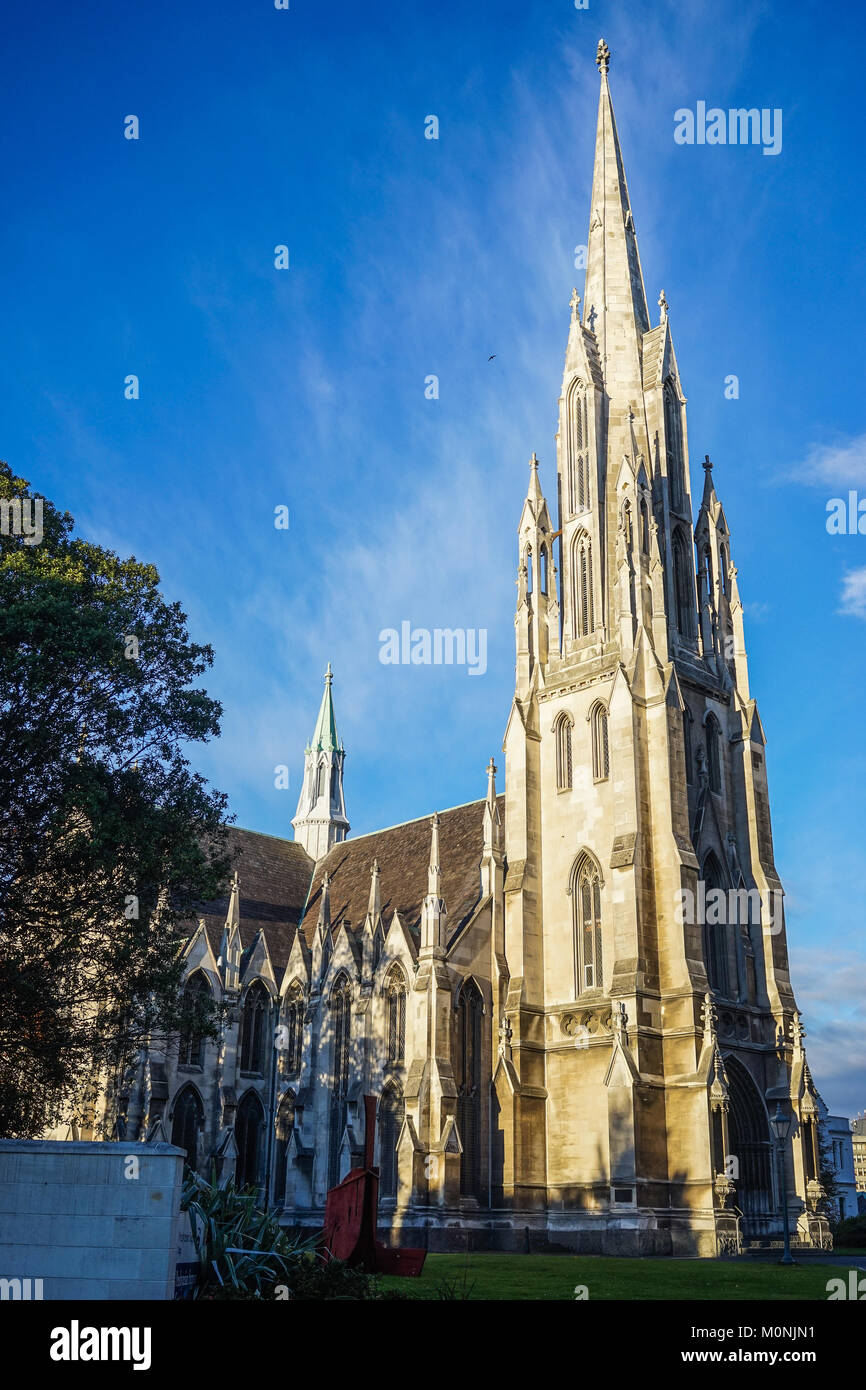 The First Church of Otago at early morning in Dunedin, New Zealand ...