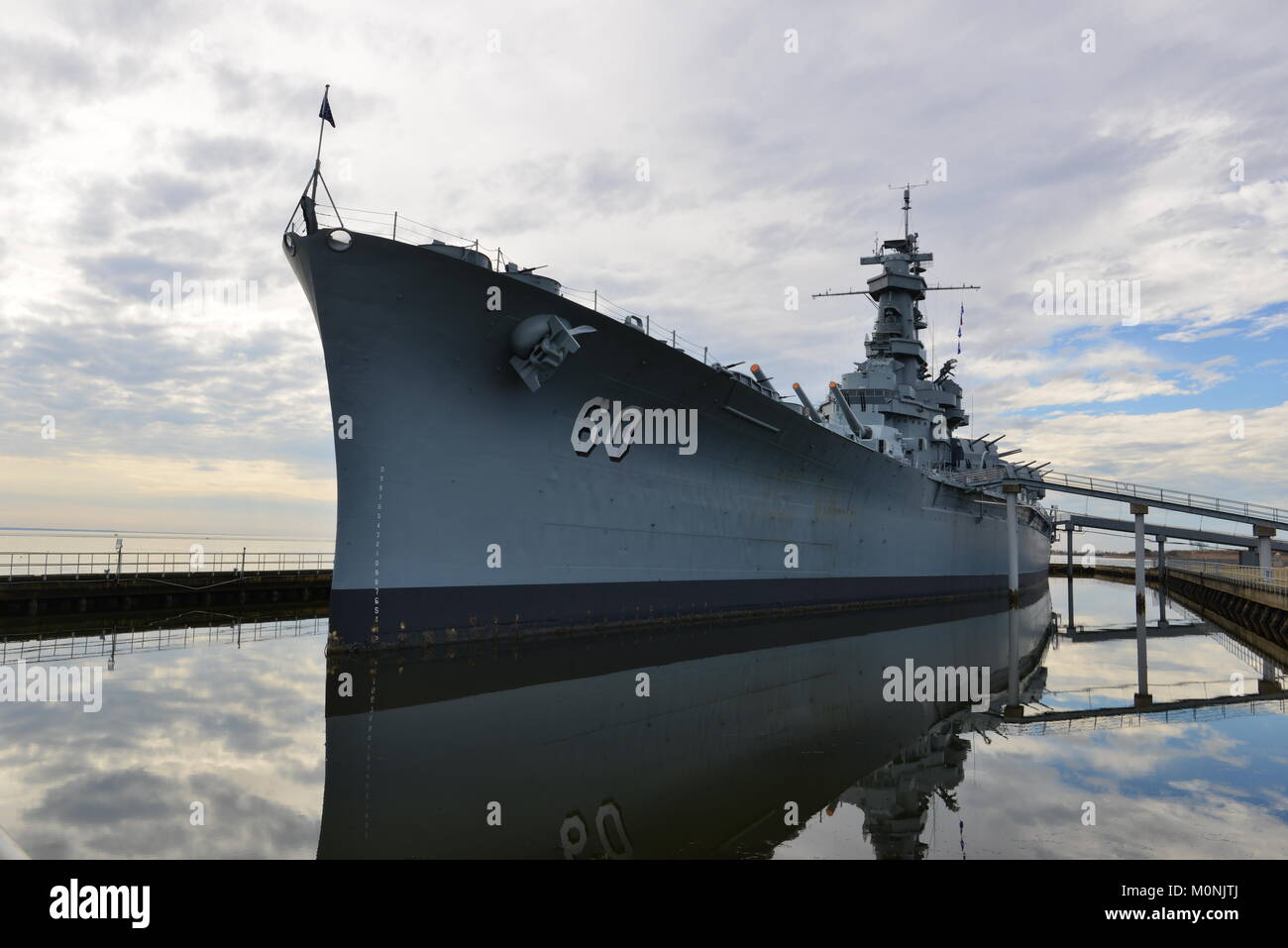 USS Alabama a Dakota class Battleship Stock Photo - Alamy