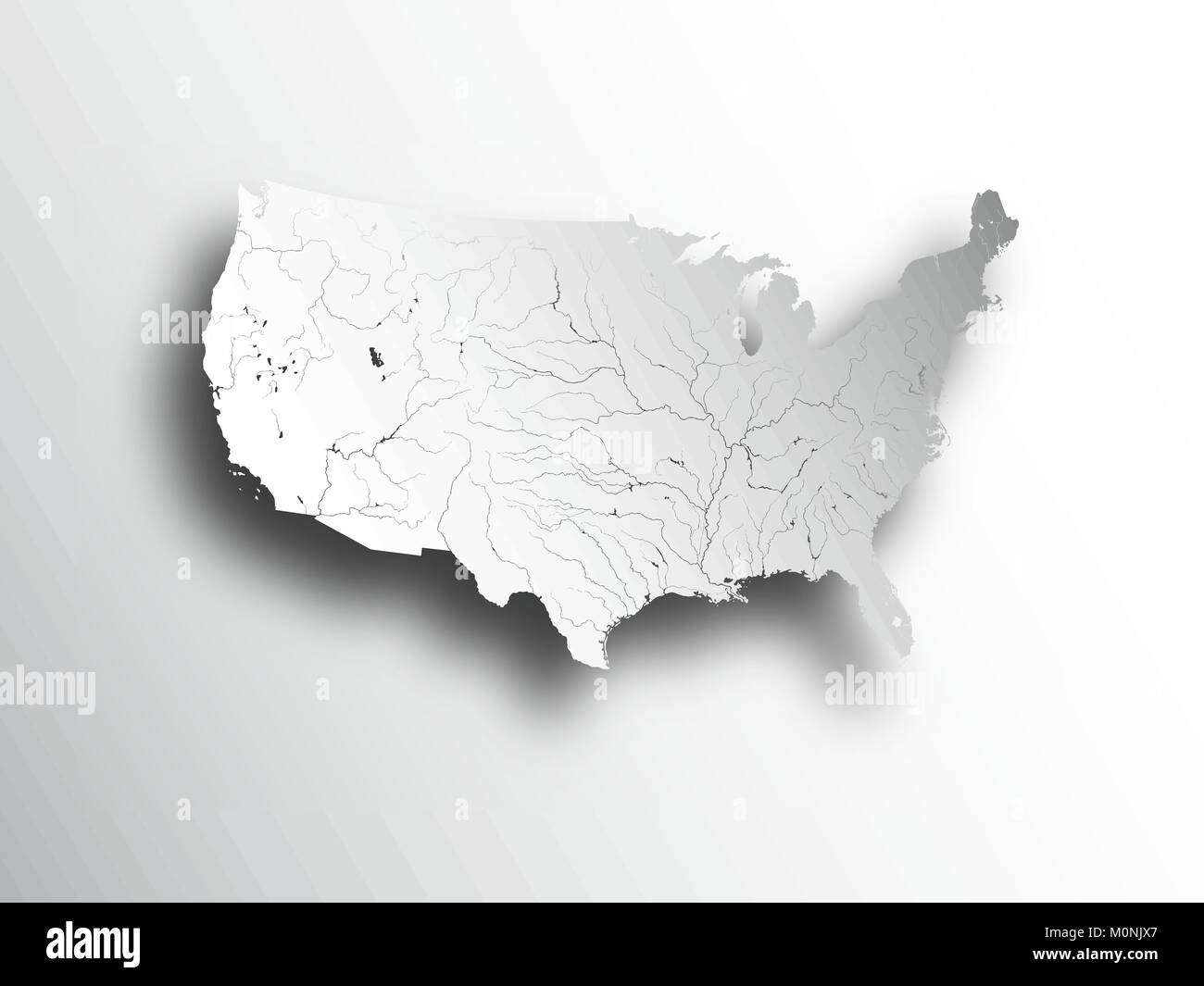 High resolution map of the USA Stock Vector Image & Art - Alamy