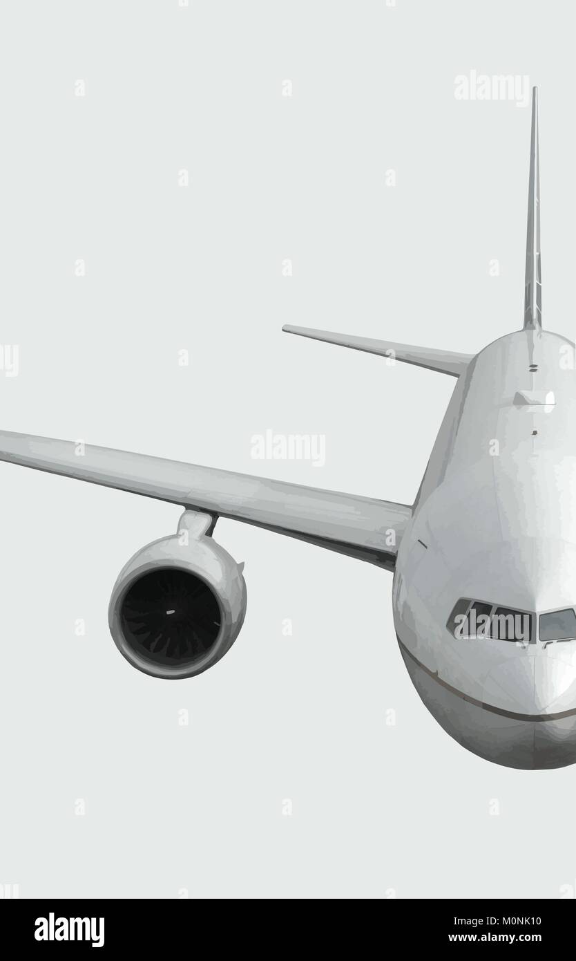 Front view airplane Stock Vector Images - Alamy