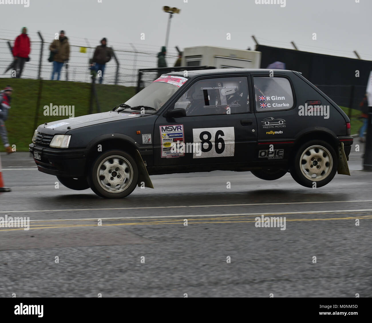 Chris Clarke, Robert Ginn, Peugeot 205, MGJ Rally Stages, Chelmsford ...