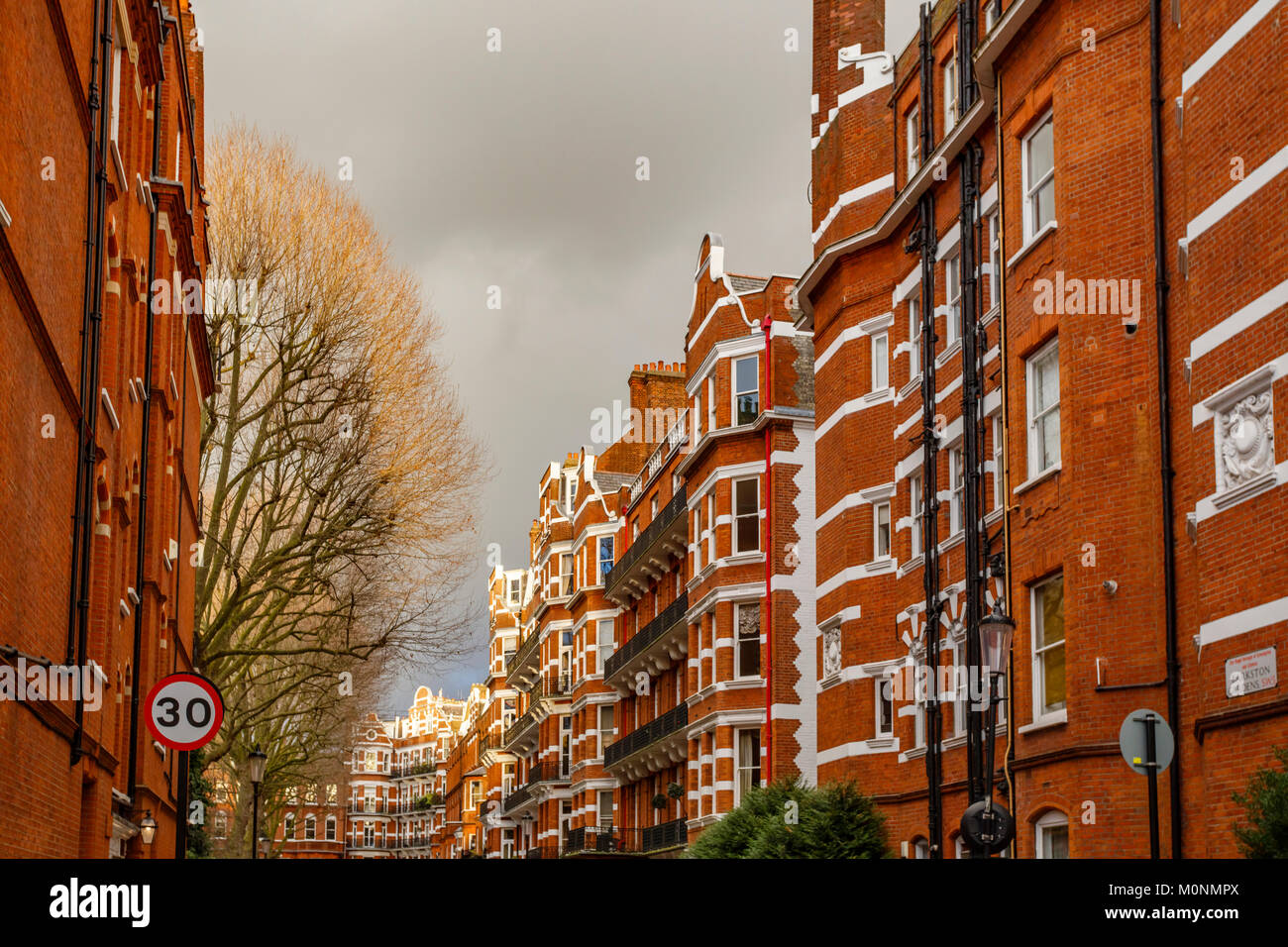 Brownstone buildings, London, England Stock Photo - Alamy
