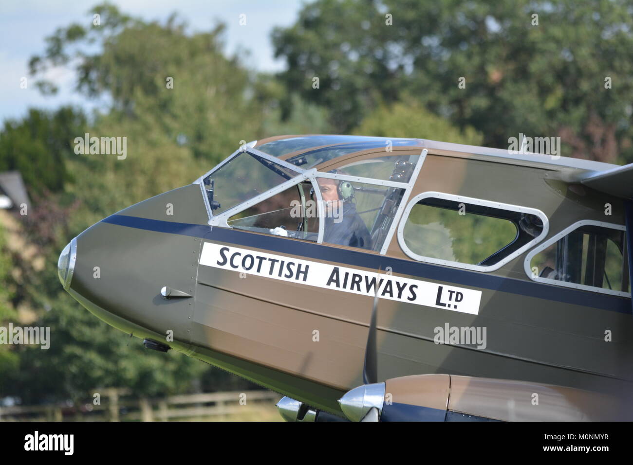 De Haviland Dragon Rapide 1930s passenger airplane G-AGJG in camouflage ...