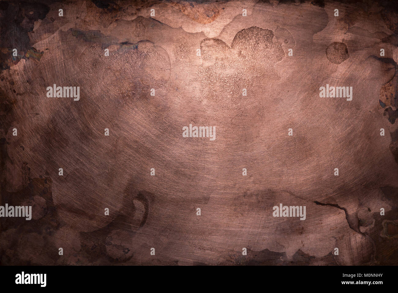 Aged copper plate texture, old worn metal background Stock Photo - Alamy