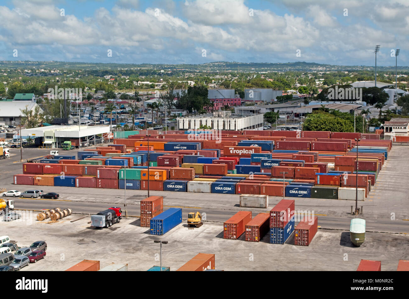 Port of Bridgetown, Key Side, Containers by Harbour, Barbados ...