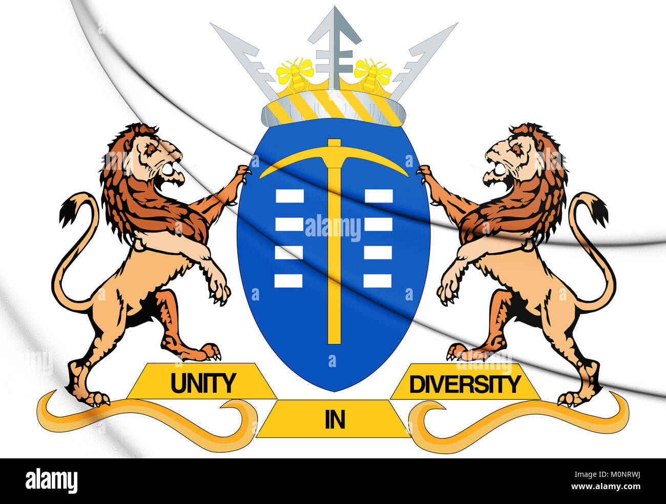 3D Flag of Gauteng, South Africa. 3D Illustration Stock Photo - Alamy