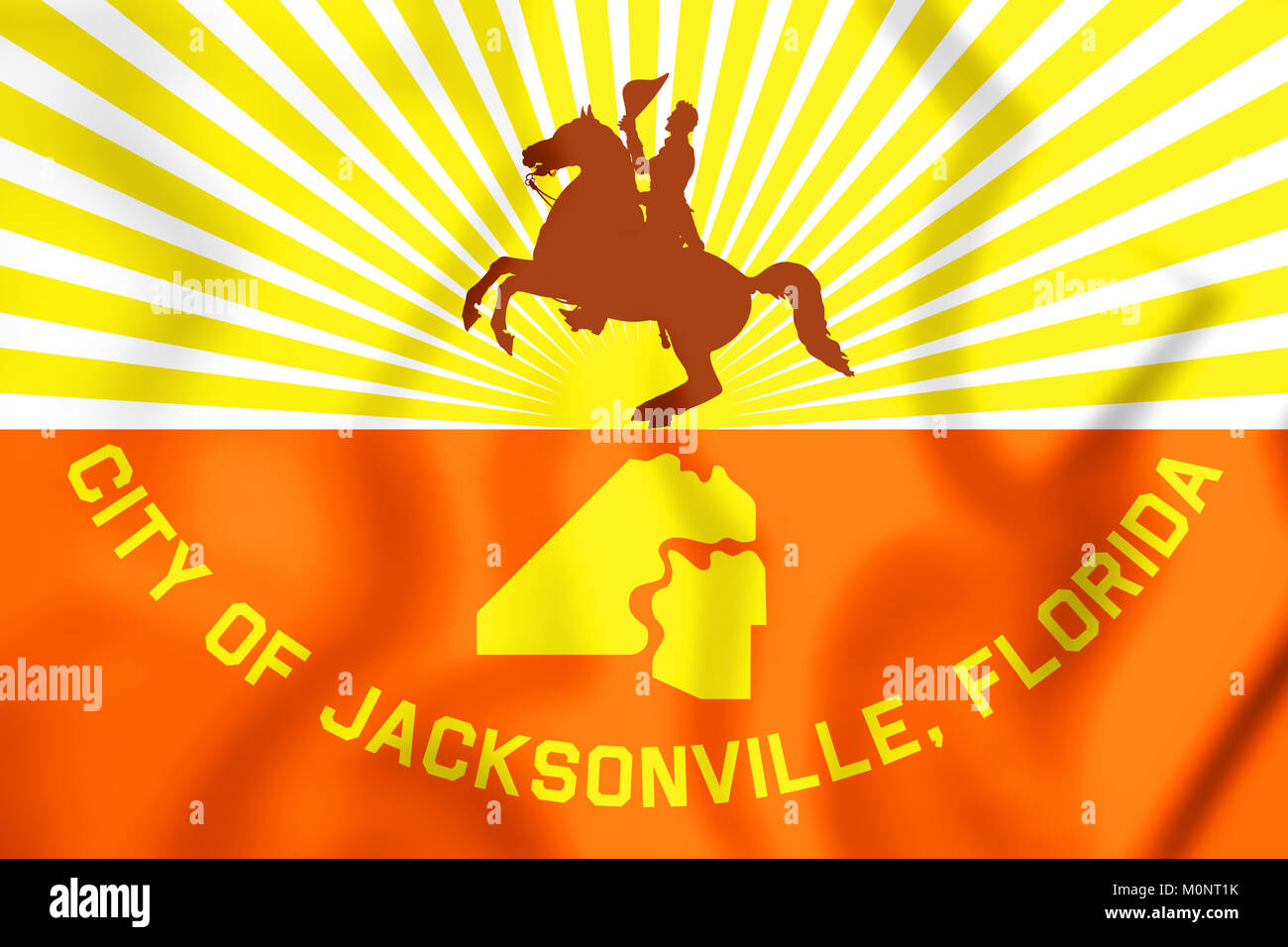 3D Flag of Jacksonville (Florida), USA. 3D Illustration Stock Photo - Alamy