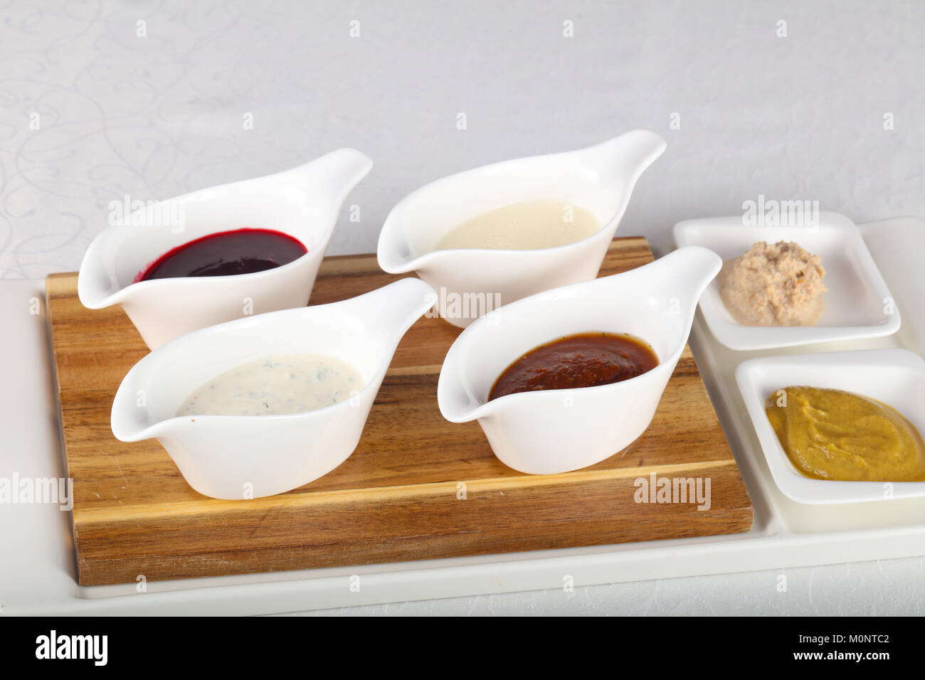 Sauces assortment mix Stock Photo - Alamy